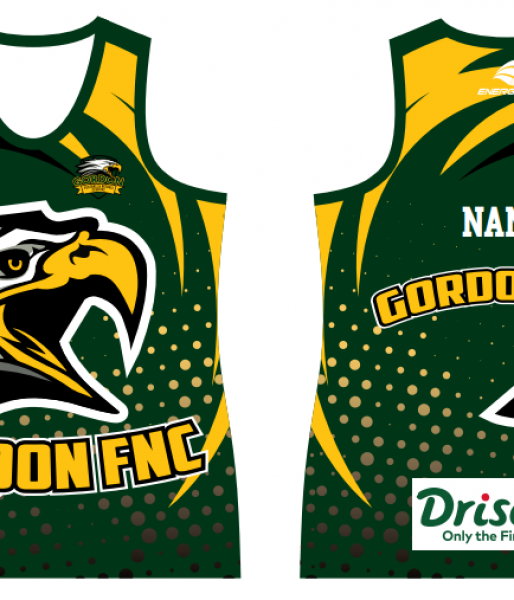 Girl's Training Singlet Razorback Black - Gordon Football & Netball Club